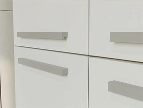 Koupelnová skříňka s košem na prádlo NEL 1K DD bílá/dub Artisan