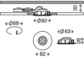 Briloner 7209-019 - LED Koupelnové podhledové svítidlo ATTACH LED/5W/230V IP23