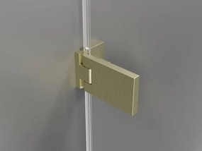 Mexen Lunar-F skládací sprchové dveře levé 125 cm, transparentní, zlaté kartáčované - 836S-125-050-55-00-L