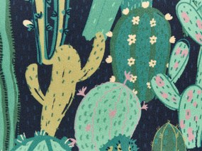 Sada 2 zahradních polštářů se vzorem kaktusů 45 x 45 cm zelené BUSSANA Beliani