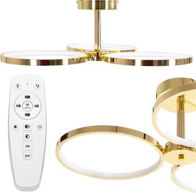 Toolight Toolight, LED stropní svítidlo + dálkové ovládání APP993-C, zlatá, OSW-08149