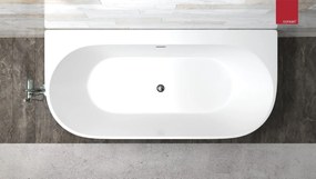 Aplomo Mono volně stojící akrylátová vana, široký okraj Délka vany: 150cm
