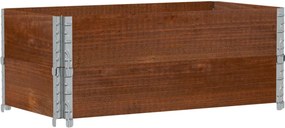 Zahradní truhlík hnědý 100 x 50 cm masivní borové dřevo 3295394
