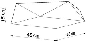 Stropní svítidlo HEXA 45 stříbrné