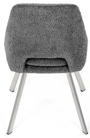 Jídelní židle, šedá, látka bouclé, DCL-W1174 GREY2