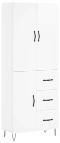 Skříň highboard lesklá bílá 69,5 x 34 x 180 cm kompozitní dřevo,  3198091