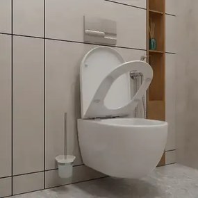 kielle Oudee - WC štětka nástěnná s držákem | matné sklo/chrom
