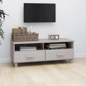 TV stolek HAMAR bílý 106 x 40 x 40 cm masivní borovice 340469