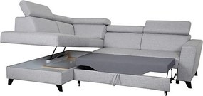 Casarredo - Komfort nábytek Rohová sedací souprava PRADIS rozkládací s úložným prostorem, levá, látky A1 | potah: neat 16,barva: N4 ořech