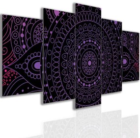 Obraz mandala Purple Velikost (šířka x výška): 200x100 cm