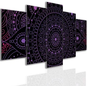 Obraz mandala Purple Velikost (šířka x výška): 100x50 cm