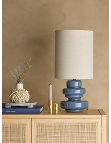 Modrá stolní lampa s textilním stínidlem (výška 51 cm) Fabiola – Bloomingville