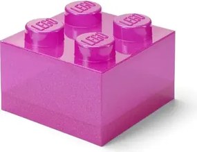 LEGO® Storage 40090801 Brick 4 světle růžová, průhledná / Úložný box /