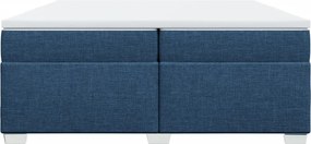Box spring postel s matrací modrá 200x200 cm textil 3285164