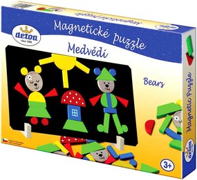 DETOA Puzzle medvědi magnetické  * DŘEVĚNÉ HRAČKY * dt12907