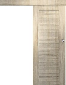 posuvné interiérové dveře na stěnu vasco doors IBIZA plné, model 1 Průchozí rozměr: 70 x 197 cm, Orientace dveří: Levé dveře, Dekor: Bílá