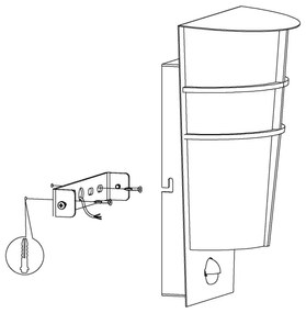 Eglo 96017 - LED Venkovní nástěnné svítidlo se senzorem BREGANZO 1 2xLED/2,5W IP44