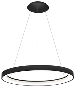 LED2 3271953D Bella Slim 78 P-Z, černé kruhové závěsné svítidlo, 60W LED 3000K/4000K stmívatelné DALI, prům. 78cm