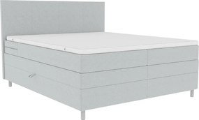 Čalouněná postel boxspring CARINA 140x200 cm světle šedá Matrace: Matrace Bonell pružinová