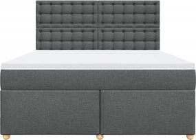 Box spring postel s matrací tmavě šedá 180x200 cm textil 3291374