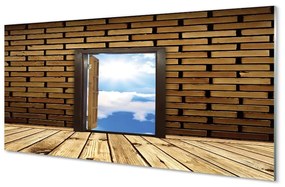 Obraz na skle Dveře nebe 3d 100x50 cm