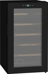 HOMCOM Chladnička na víno, 65 l, 5-20°C, Chladnička na nápoje pro 24 lahví, Chladnička na lahve, Chladnička na víno s vnitřním osvětlením, Black| Aos…