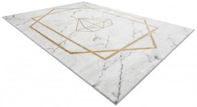 Dywany Łuszczów, Kusový koberec Emerald diamant 1019 cream and gold, 80x150, bílá, kancelář