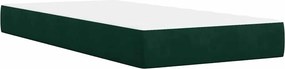 Box spring postel s matrací tmavě zelená 80 x 200 cm samet 3287587
