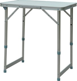 Skládací piknikový stůl Outsunny jako kufr pro kempování na pláži 60x45x64cm Hliníkový s nastavitelnou výškou | Aosom