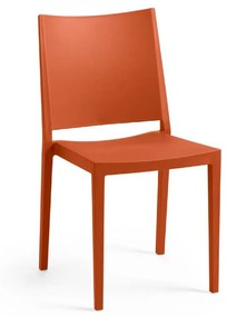 Plastová židle MOSK — nosnost 150 kg, cihlová