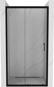 Mexen Apia posuvné sprchové dveře 145 cm, transparentní, černé - 845-145-000-70-00