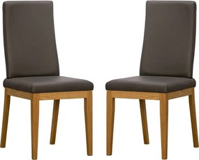 Casarredo - Komfort nábytek Dřevěná jídelní židle DEGO, Carabu výběr barev, (2ks) | barva: szy-dub-antický,potah: carabu 92