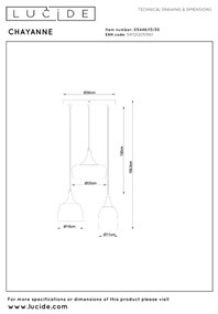 Lucide 05446/13/30 - Lustr na lanku CHAYANNE 3xE14/10W/230V