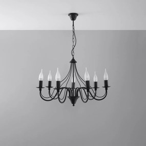 Sollux Lighting Lustr MINERWA 7 černý