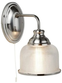 Searchlight 2671-1SS Nástěnná lampa BISTRO satin s vypínačem