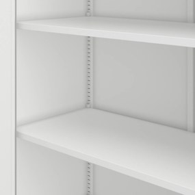 Kancelářská skříň kovová vysoká na dokumenty bílá, 900x2200x400 mm: JAN H2200