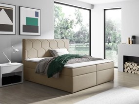 Eka Kontinentální čalouněná postel MEDOX - Trinity (120x200 cm) Barva látky Trinity: Světle béžová (Trinity 2303)