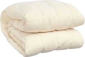 Zátěžová deka světle krémová 200 x 220 cm 13 kg textil 3154877