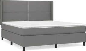 Box spring postel s matrací tmavě šedá 180x200 cm textil 3131370