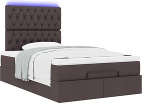Osmanský rám postele s matrací tmavě šedá 120x200cm textil 3314082