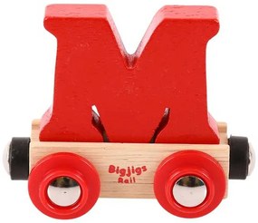 Bigjigs Rail Vagónek dřevěné vláčkodráhy - Písmeno M