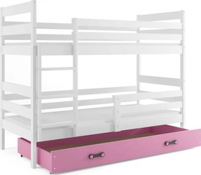 Falco Patrová postel Norbert s úložným prostorem, bílá/růžová