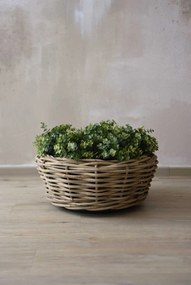 Přírodní květináč na rostliny BOJO, ratan, průměr 56 cm, natur