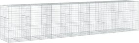 Gabionový koš s víkem 700 x 100 x 150 cm pozinkované železo 3295219