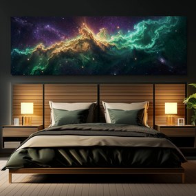 Obraz na plátně - Galaxie Gemierre FeelHappy.cz Velikost obrazu: 150 x 50 cm