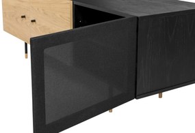 Dubový TV stolek Woodman Jugend s kovovou podnoží 142 x 42 cm