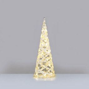 Vánoční LED zasněžený bavlněný kužel 60cm