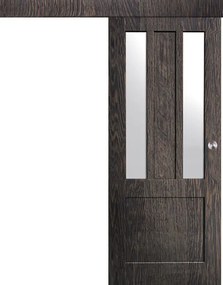 posuvné interiérové dveře na stěnu vasco doors LISBONA model 4 Průchozí rozměr: 70 x 197 cm, Orientace dveří: Levé dveře, Dekor: Bílá