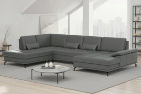 XXXLutz SEDACÍ SOUPRAVA, kůže, antracitová Sit & More - Sedací soupravy - 00014403972Q