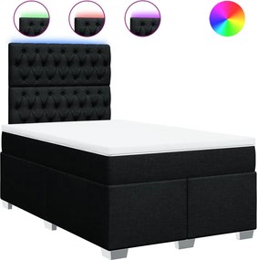 Box spring postel s matrací černá 120x190 cm textil 3292736